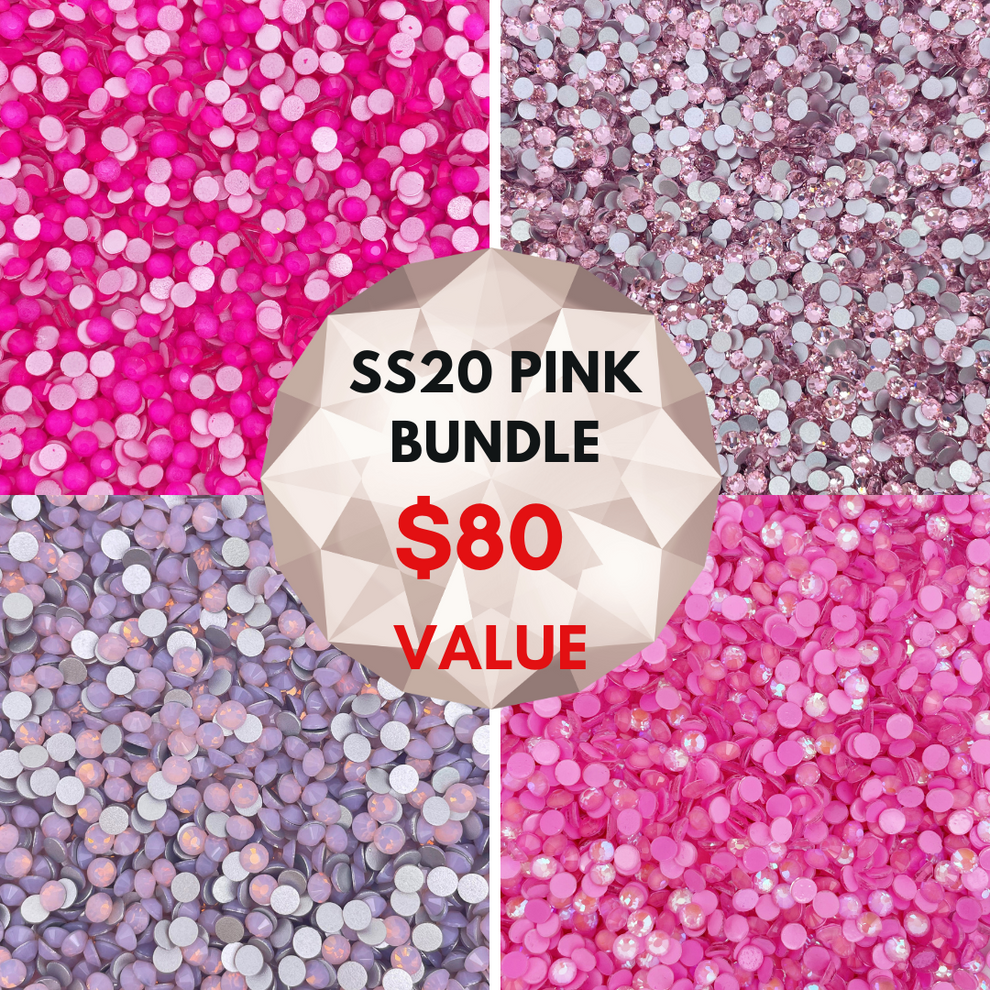 SS20 Pink Glass Rhinestone Bundle – Planet Rhinestone