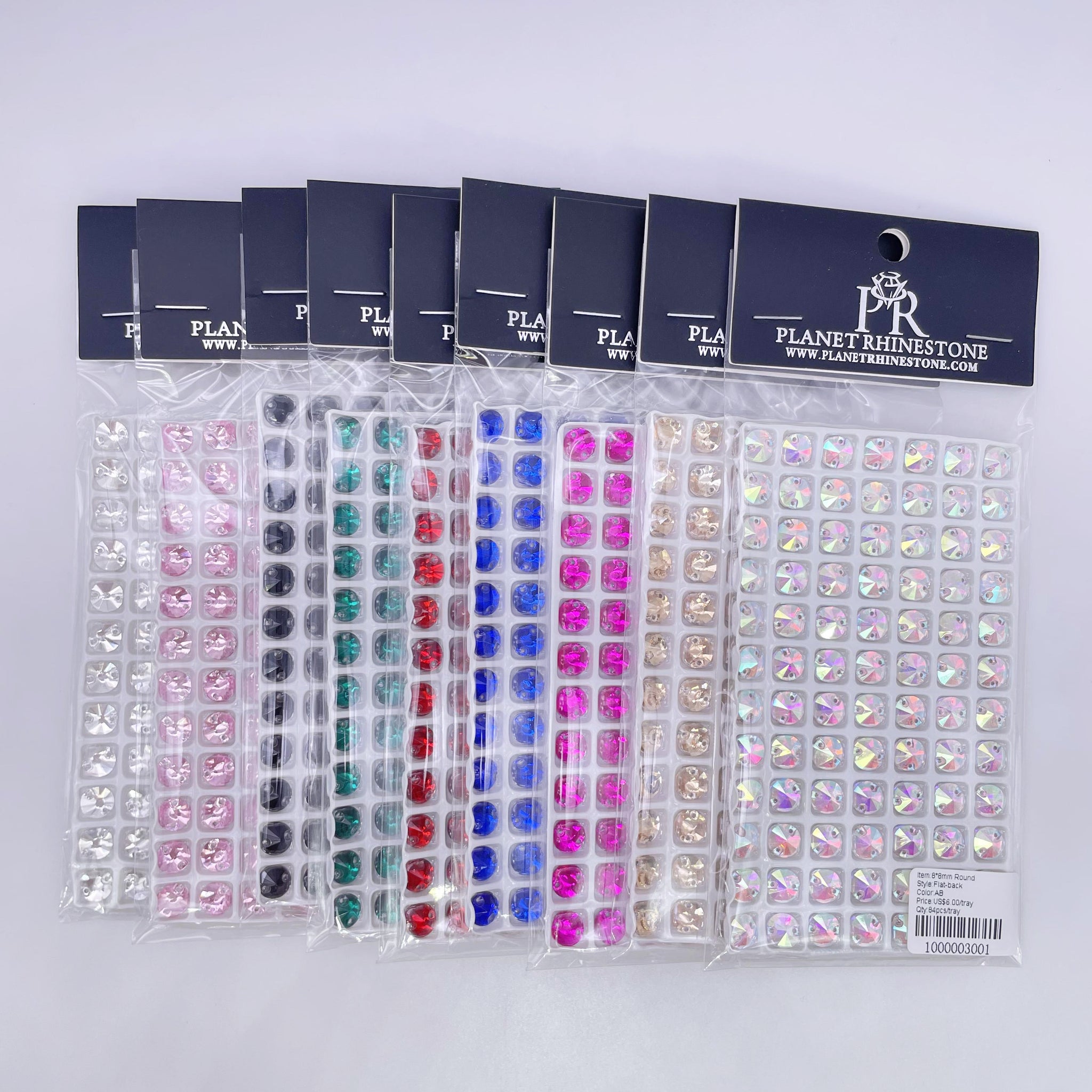 8mm Round Sew-On Rhinestones | Planet Rhinestone