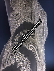 Waterfall Fringe Applique | Planet Rhinestone