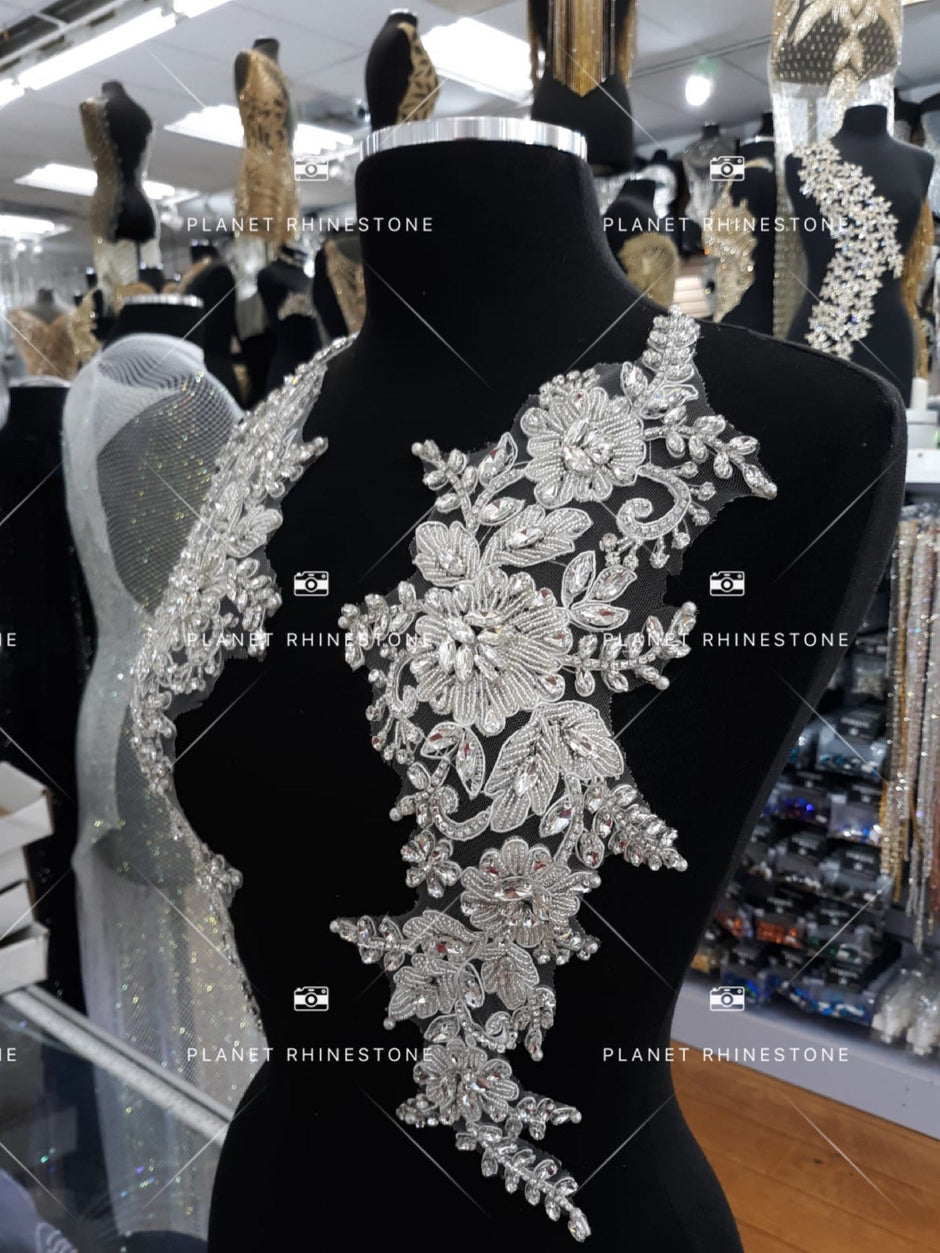 Rhinestone Lace Appliques | Planet Rhinestone