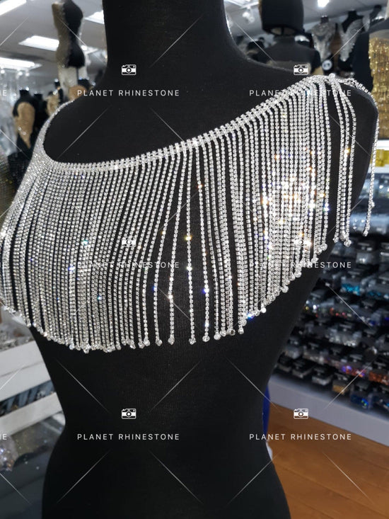 6" Rhinestone Fringe | Crystal Trim | Planet Rhinestone